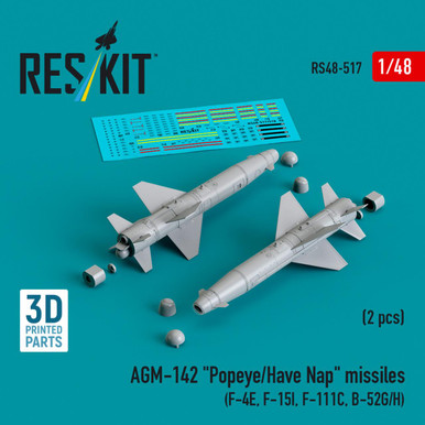 1/48 Reskit AGM-142 (A, B, C, D) Popeye/Have Nap missiles (2 pcs) (F-4E ...