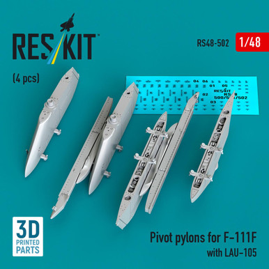 1/48 Reskit Pivot pylons for F-111F with LAU-105 (4 pcs) (RS48-0502 ...