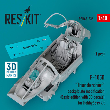 1/48 Reskit F-105D Thunderchief cockpit late modification (3D Printed) (RSU48-0336) - Squadron.com