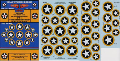 1/48 Yellow Wings Decals US National Insignia Operation Torch Part-4 ...