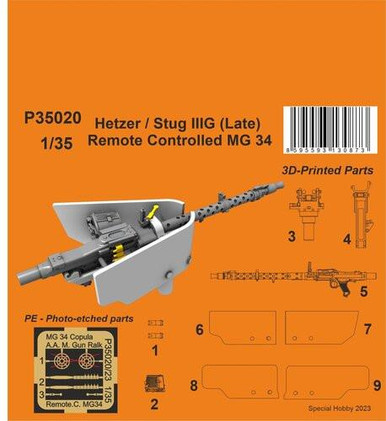 1/35 CMK Hetzer / Stug IIIG (Late) Remote Controlled MG 34 - MMD ...