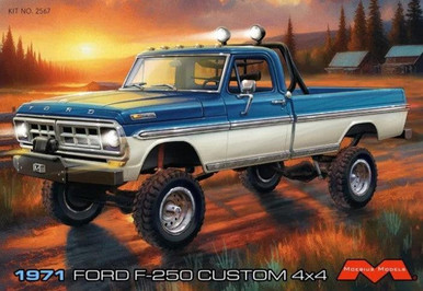 1/25 Moebius 1971 Ford F250 4x4 Lifted Plastic Model Kit - Squadron.com