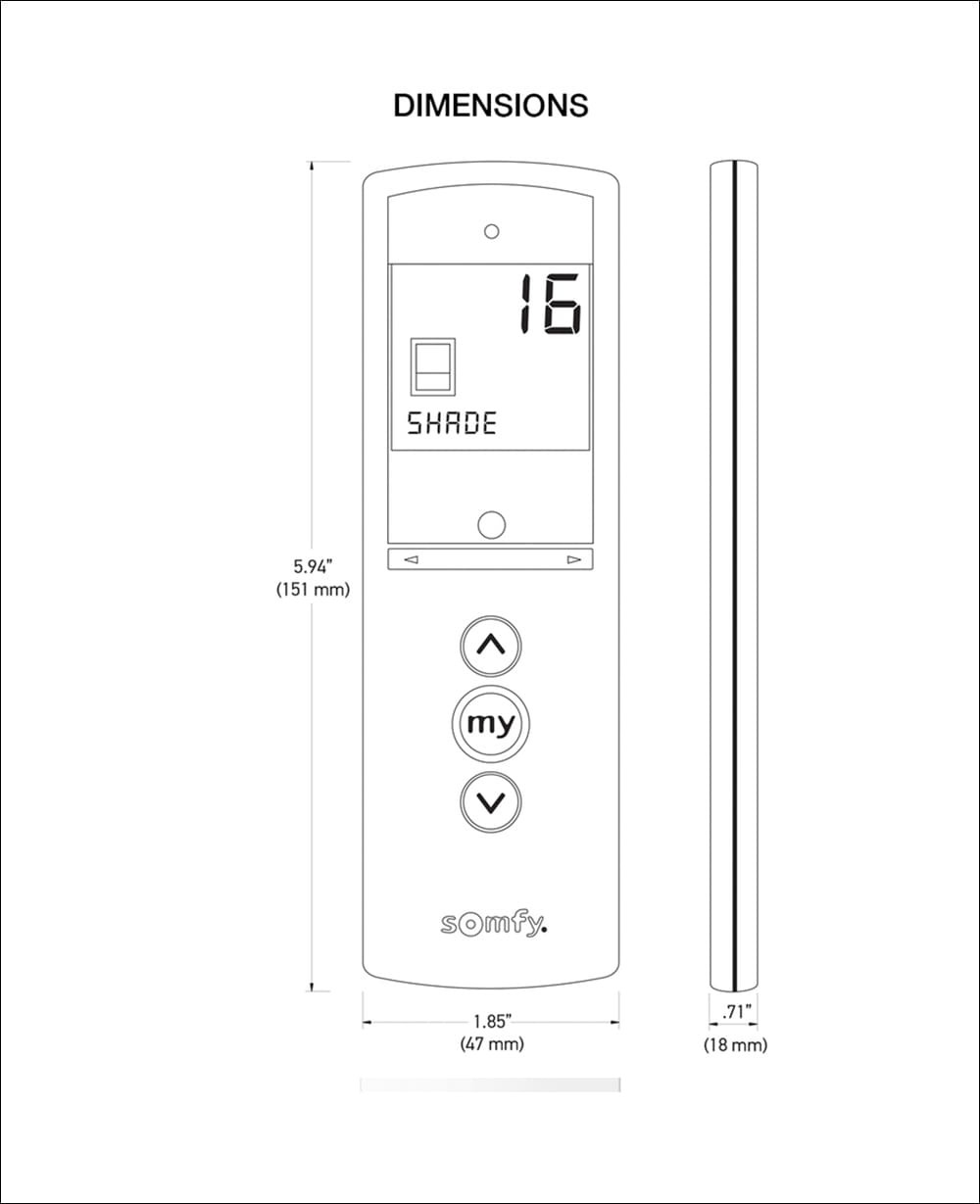 SOMFY Remote Telis 16 RTS Pure Remote (16-Channel) (MPN #1811081)