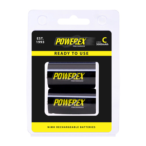 Powerex Precharged C Batteries 2-Pack | Powerex by Maha Energy