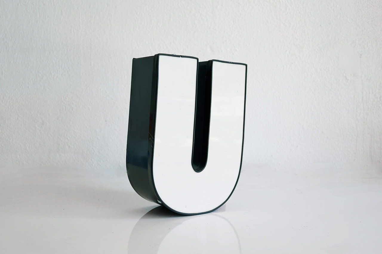 SOLD - Vintage Industrial Channel Signage Letter "U" - Rehab Vintage ...