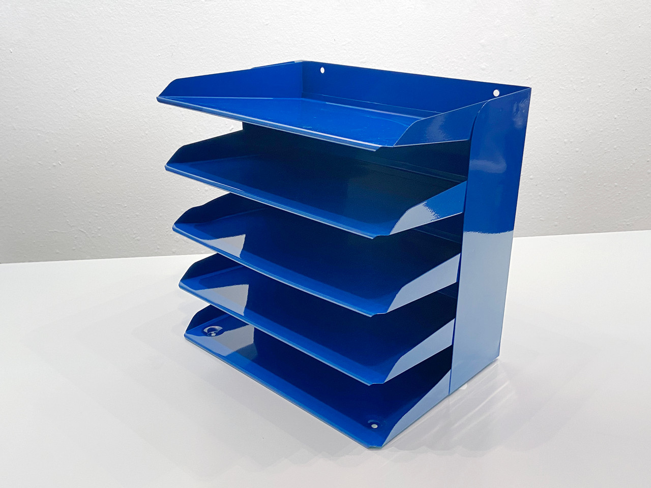 SOLD - Retro Office File Organizer, Refinished in Royal Blue, Free U.S ...