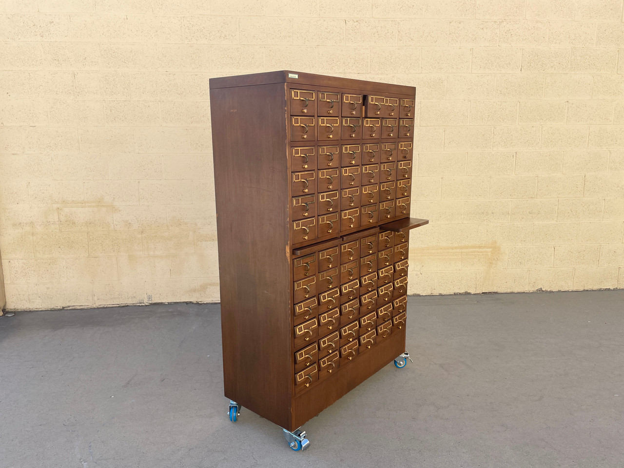 SOLD - RARE Mid Century Library Card File with 72 Drawers - Rehab ...