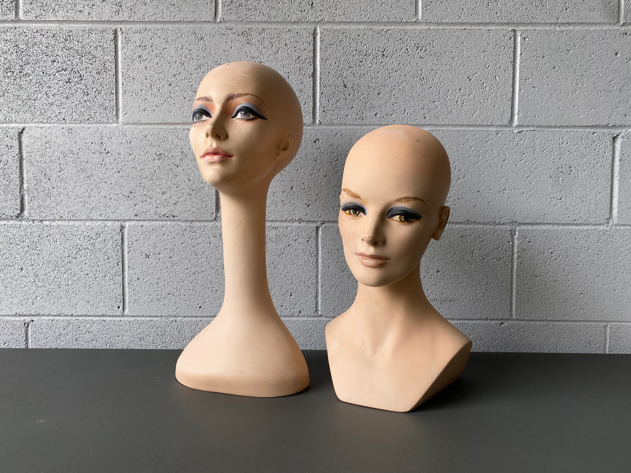 SOLD - Vintage Italian Wig Stands - Rehab Vintage Interiors