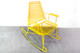 SOLD - Mid-Century Metal Mesh Patio Rocking Chair - Rehab Vintage Interiors