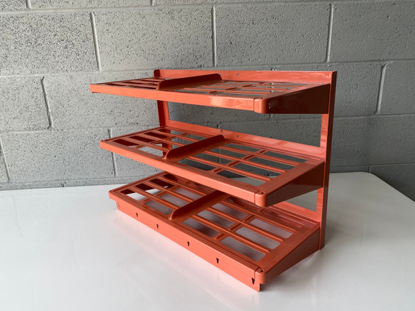 SOLD - Multipurpose Steel Rack Refinished in Coral - Rehab Vintage ...