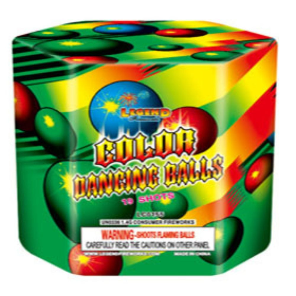Color Dancing Ball 19 shot 200 Gram Cake - Legend Brand Fireworks