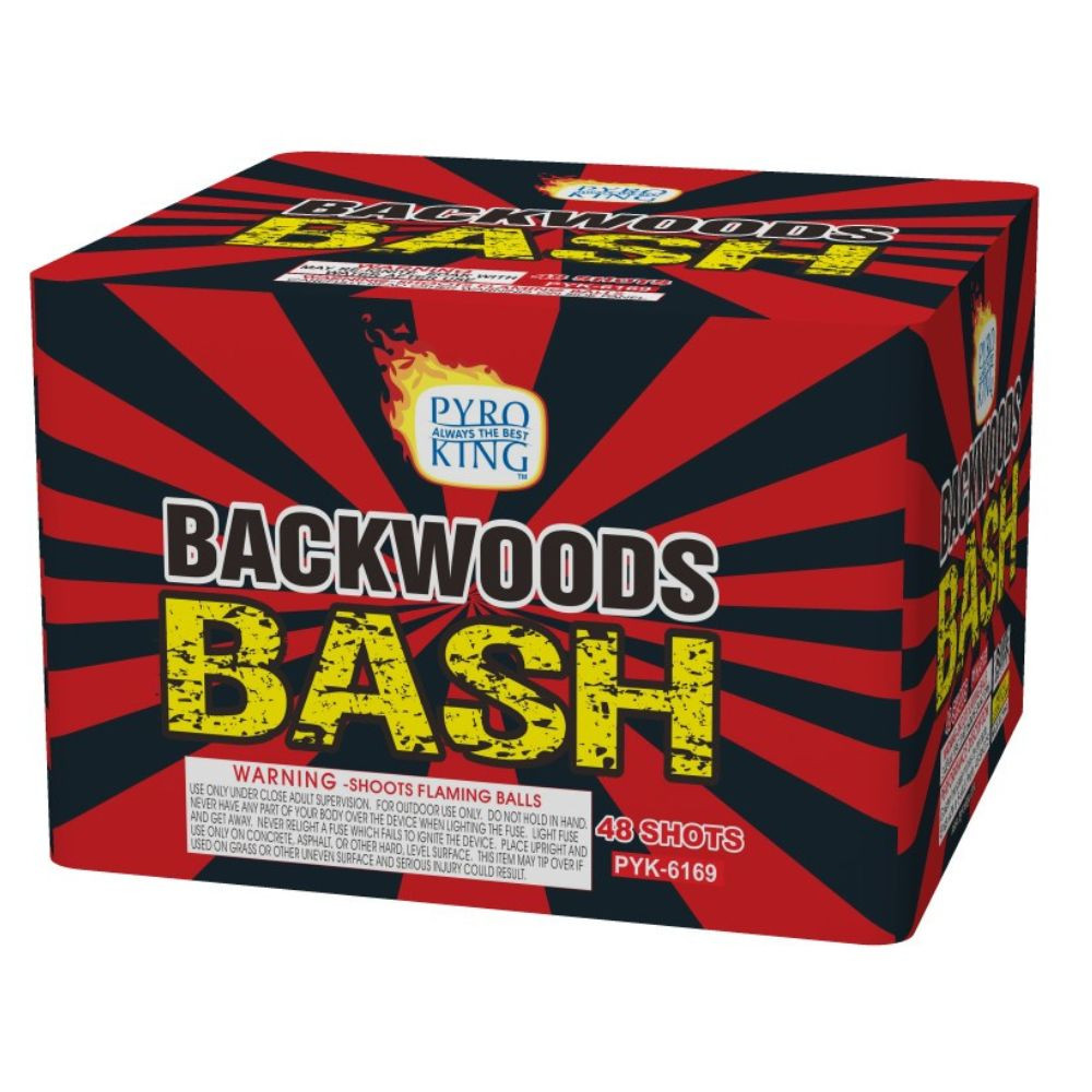Backwood Bash 48 shot 500 Gram Cake - Pyro King Brand Fireworks