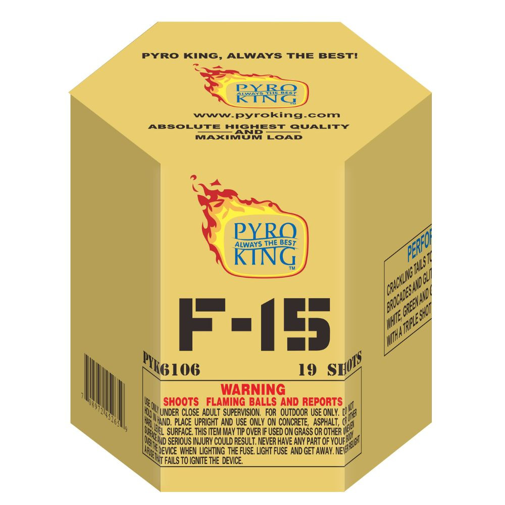 F-15 19 shot 200 Gram Cake - Pyro King Brand Fireworks
