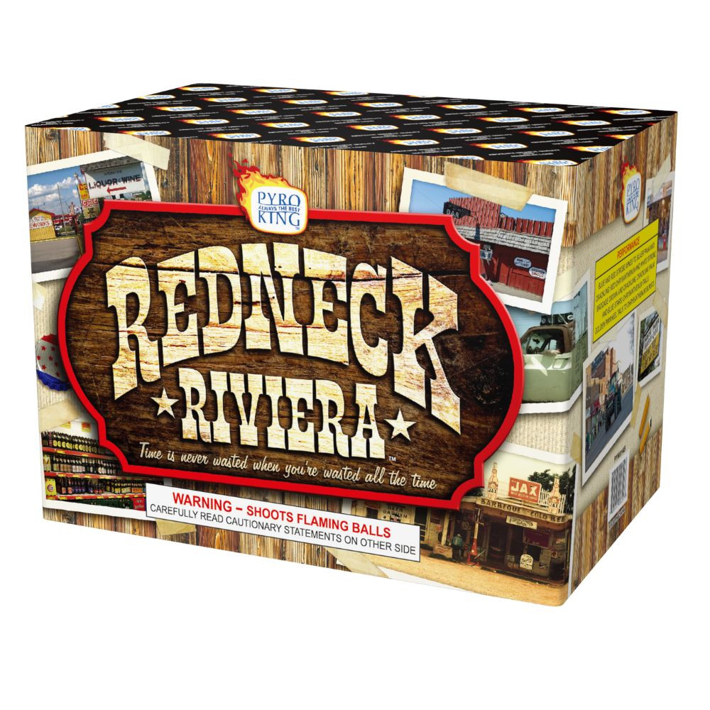 Redneck Riviera 20 shot 500 Gram Cake - Pyro King Brand Fireworks