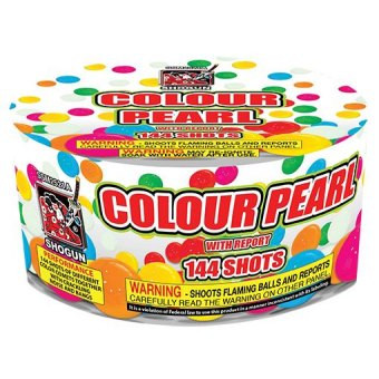 Shogun Color Pearl 144 shot 200 Gram Cake - Shogun Brand Fireworks