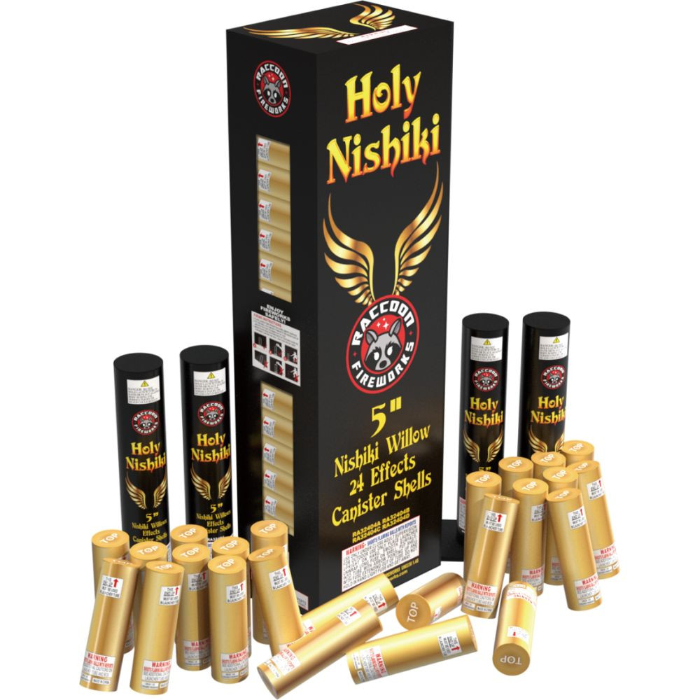 Holy Nishiki 5" Artillery Shells - Raccoon Brand Fireworks