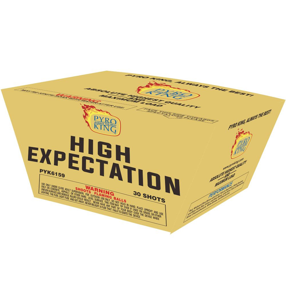 High Expectations 30 shot 500 Gram Cake - Pyro King Brand Fireworks