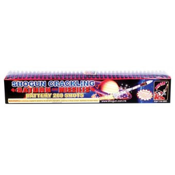 Shogun 200 Shot Crackling Saturn Missile - Shogun Brand Fireworks