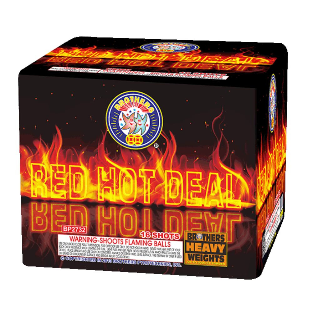 Red Hot Deal 16 shot 500 Gram Cake -Brothers Pyrotechinics Brand Fireworks