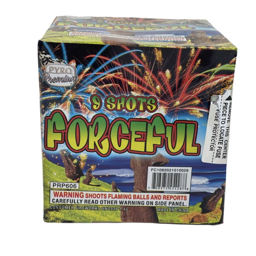 Forceful 9 shot 200 Gram Cake - Pyro Premium Brand Fireworks