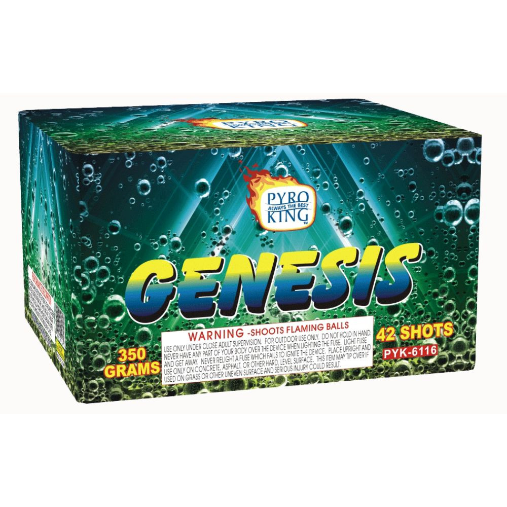 Genesis 42 shot 500 Gram Cake - Pyro King Brand Fireworks