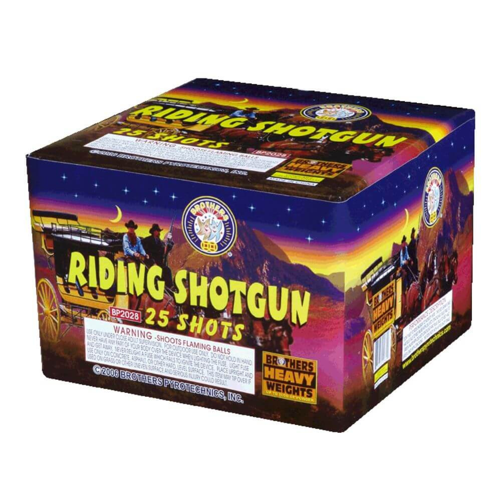 Riding Shotgun 25 shot 500 Gram Cake - Brothers Pyrotechnics Brand ...