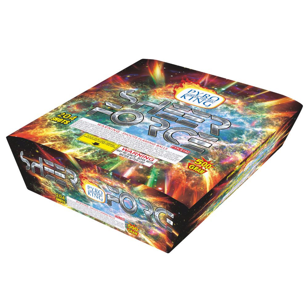 Sheer Force 204 shot 500 Gram Cake - Pyro King Brand Fireworks