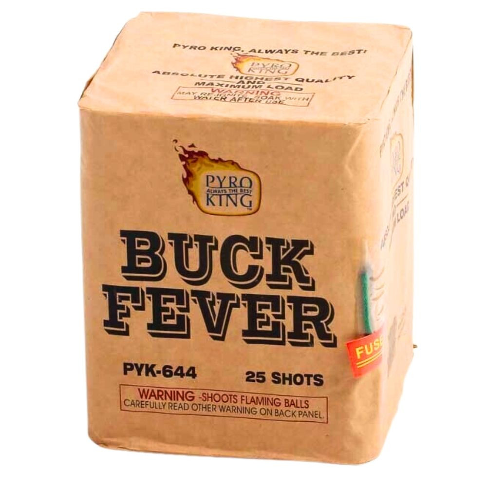 Buck Fever 25 shot 200 Gram Cake - Pyro King Brand Fireworks