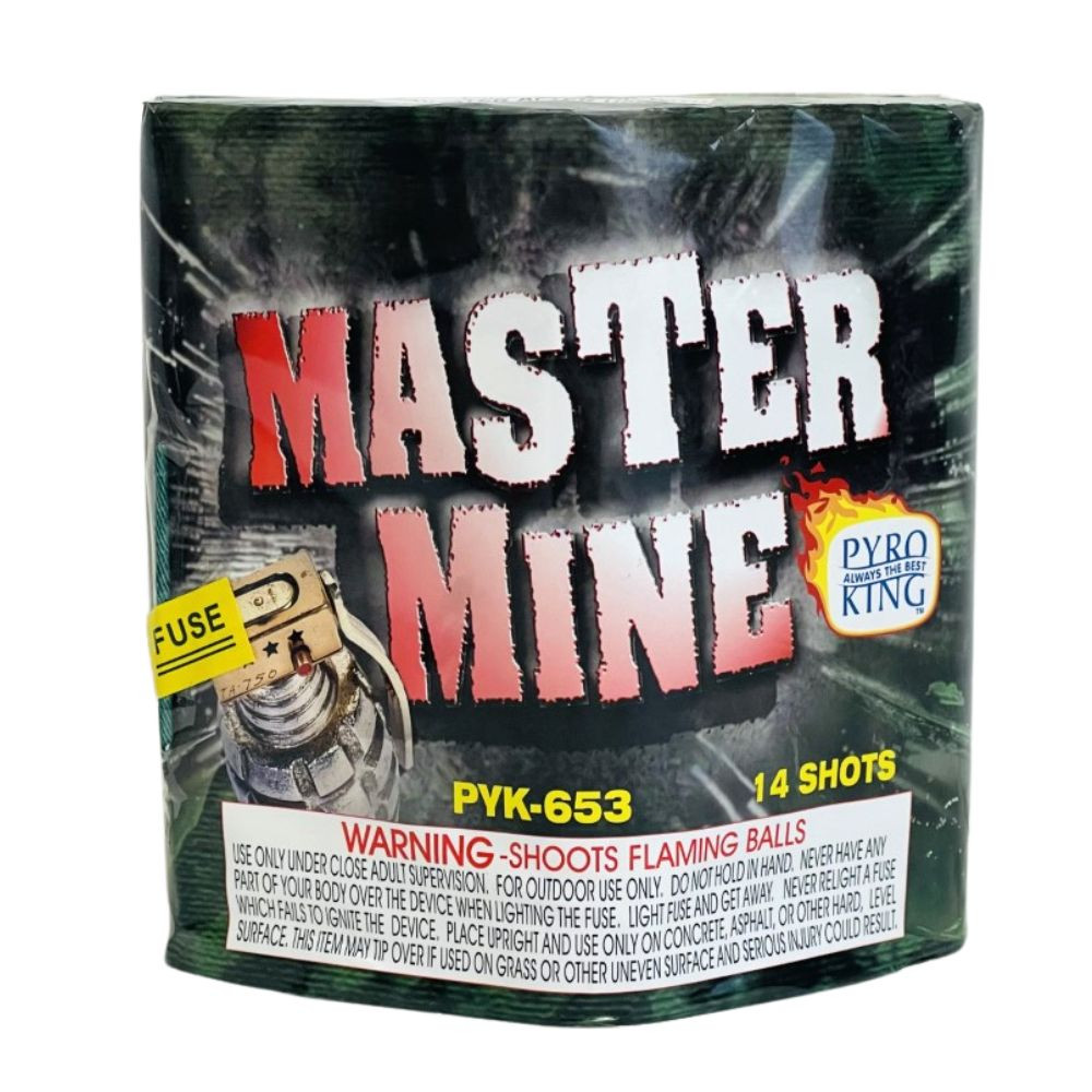 Master Mine 14 shot 200 Gram Cake - Pyro King Brand Fireworks