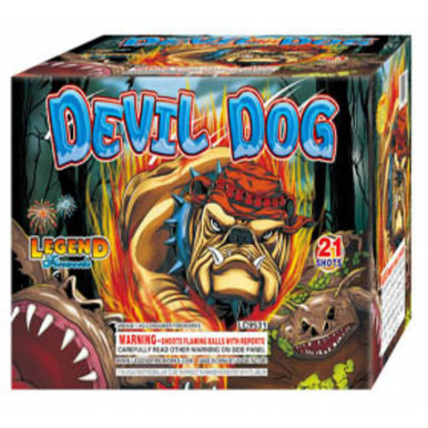 Devil Dog 21 shot 500 Gram Cake - Legend Brand Fireworks