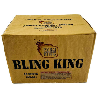 Bling King 15 shot 500 Gram Cake - Pyro King Brand Fireworks