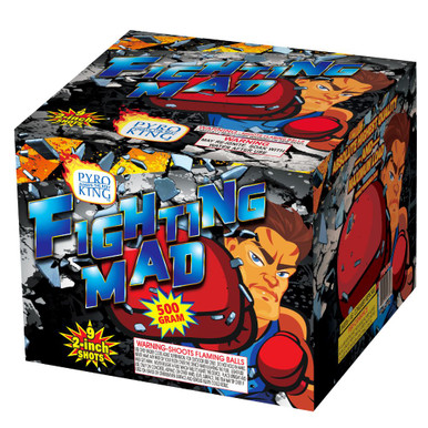 Fighting Mad 9 shot 500 Gram Cake - Pyro King Brand Fireworks