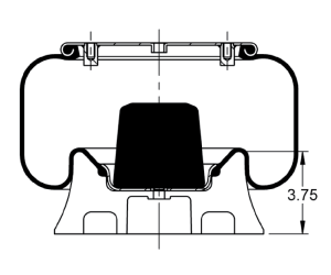 AS-8327 FRUEHAUF RIDEWELL AIR SPRING - Sadler Power Train Inc