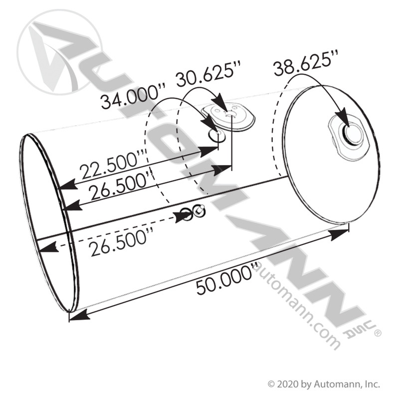 AUTOMANN KW Fuel Tank - 100 Gallon