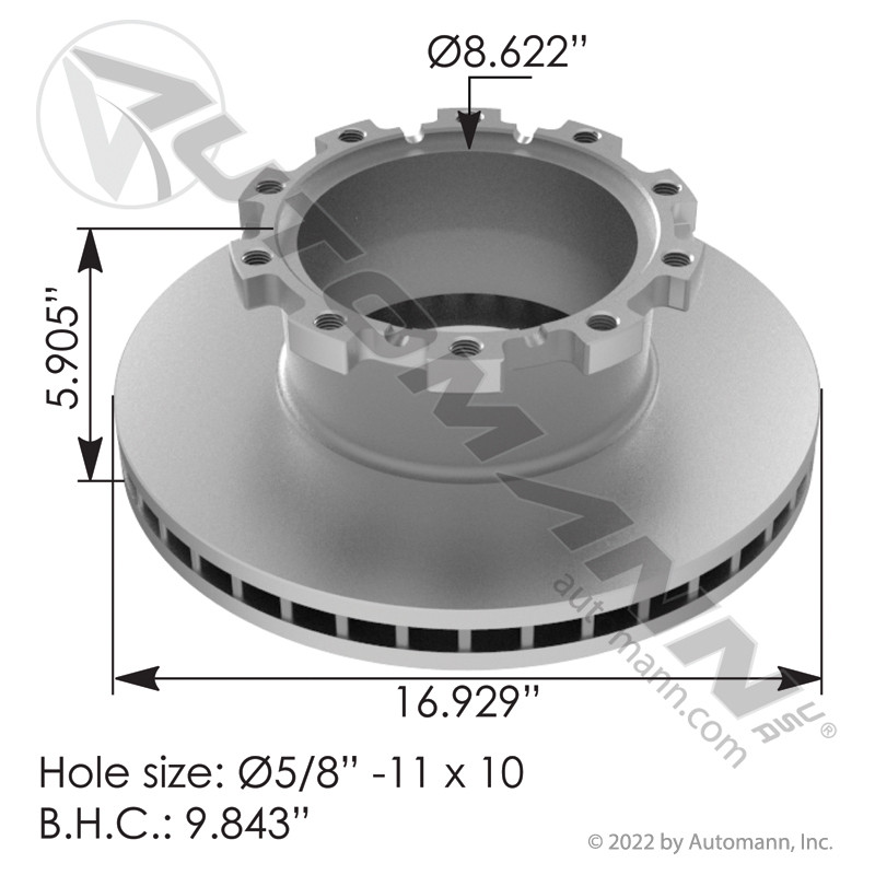 AUTOMANN 153.116206 Haldex Brake Rotor