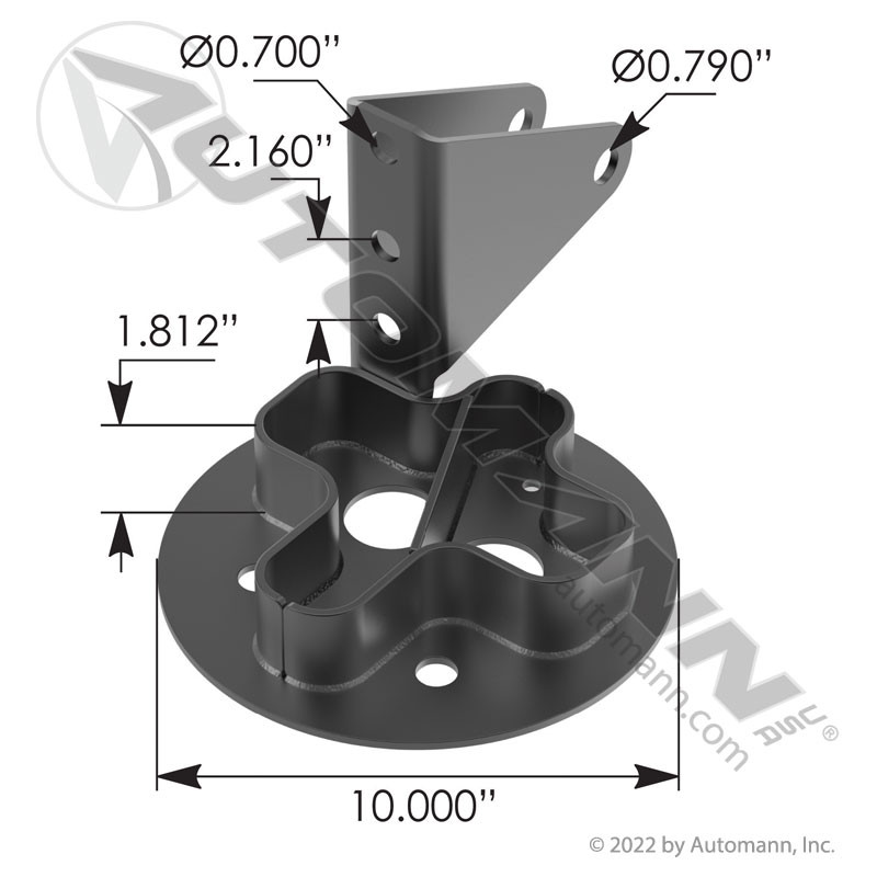 MHT1014 HENDRICKSON AIR SPRING TOP PLATE RH - Sadler Power Train Inc