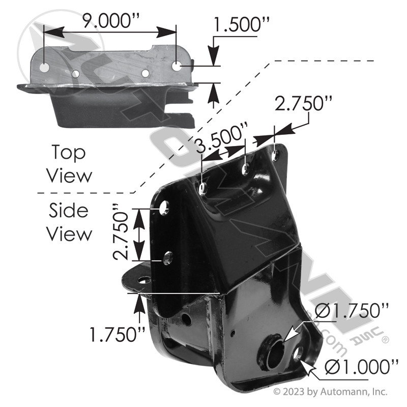 AUTOMANN MH708 Hutch Hanger: RH Flange