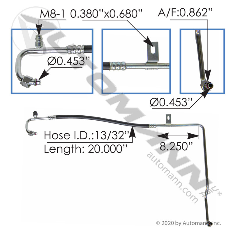 AUTOMANN 830.962019 Volvo Mack AC Hose