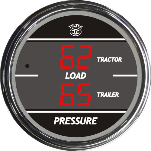 TELTEK 151: Red PSI Gauge - Chrome Bezel