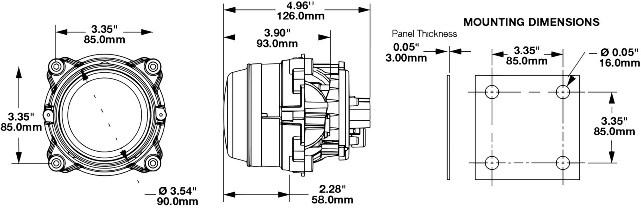JW Speaker 8001471: 90mm Light Mount