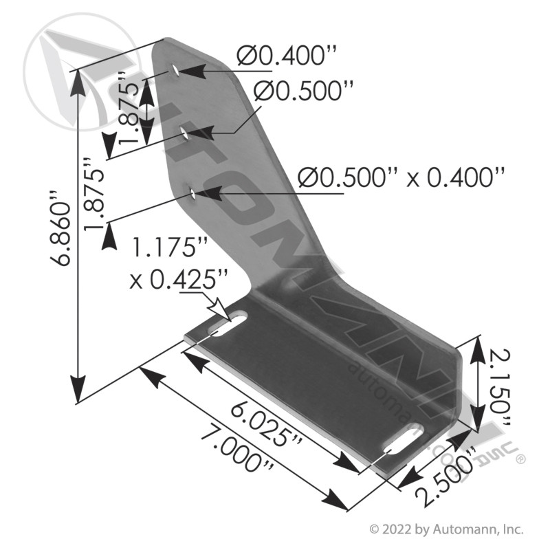 AUTOMANN M75103R Peterbilt Step Bracket