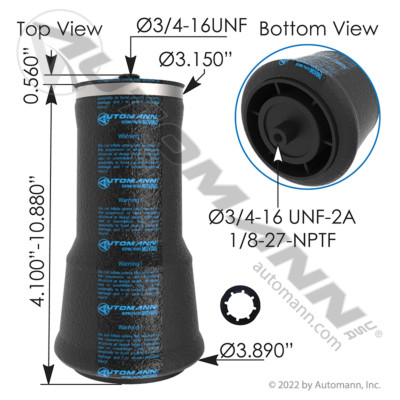 ABSZ70-641 IH NAVISTAR CAB AIRBAGSPRING - Sadler Power Train Inc