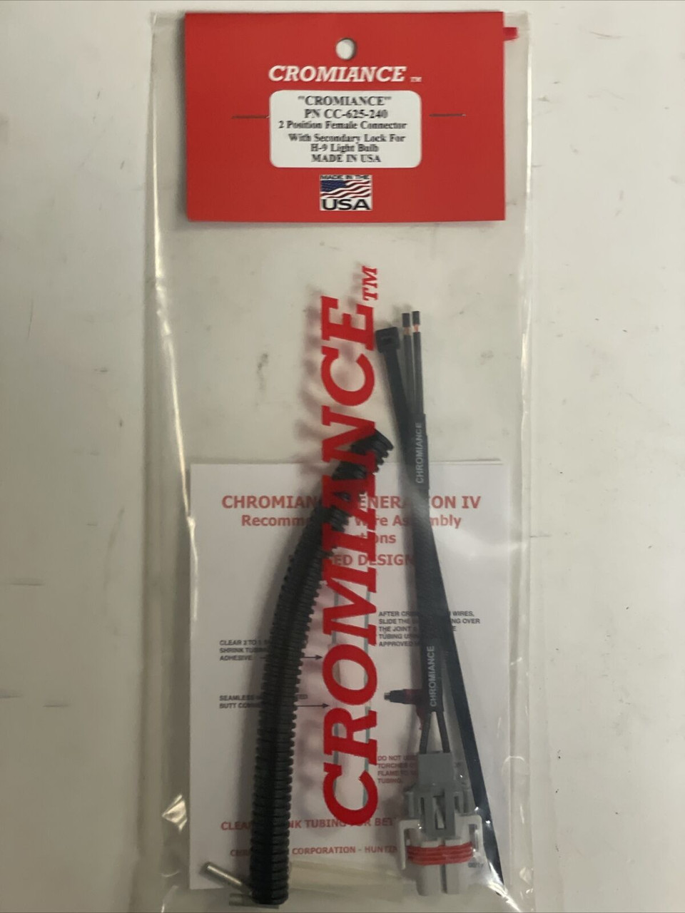 CHROMIANCE CC-625-240 H9 Headlight Connector