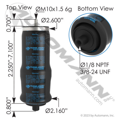 ABSZ70-2622 VOLVO VNL CAB AIR SPRING - Sadler Power Train Inc