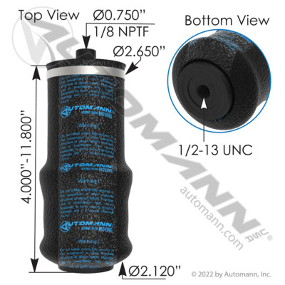 ABSZ70-7081 IH LINK CAB AIR BAG SPRING - Sadler Power Train Inc