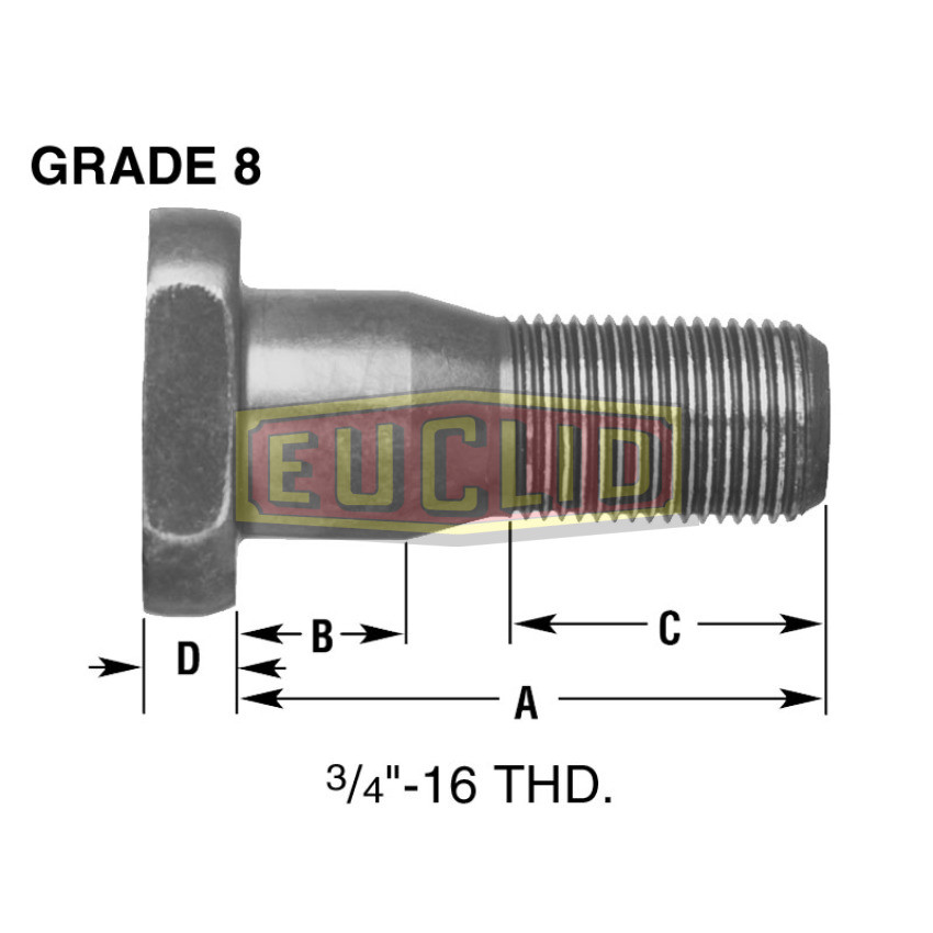 Euclid E-10258-L Wheel Studs - 5 Pack