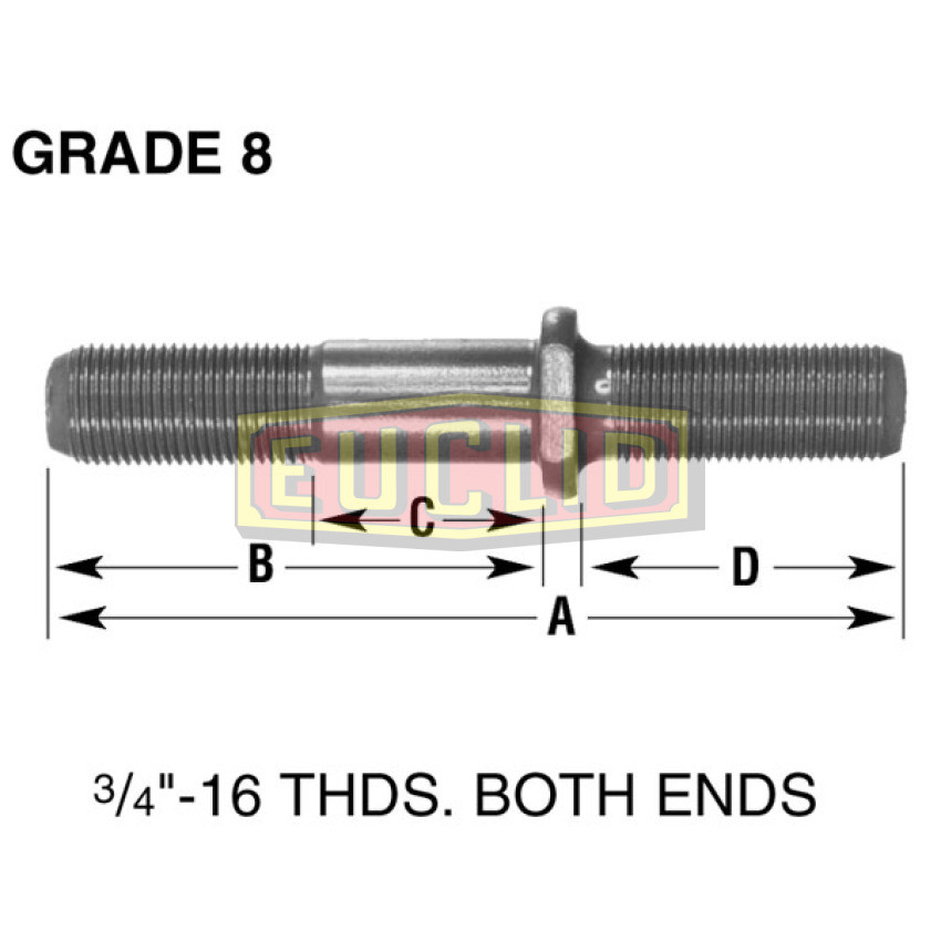 Euclid E-5933-L Wheel Studs (10 Pack)