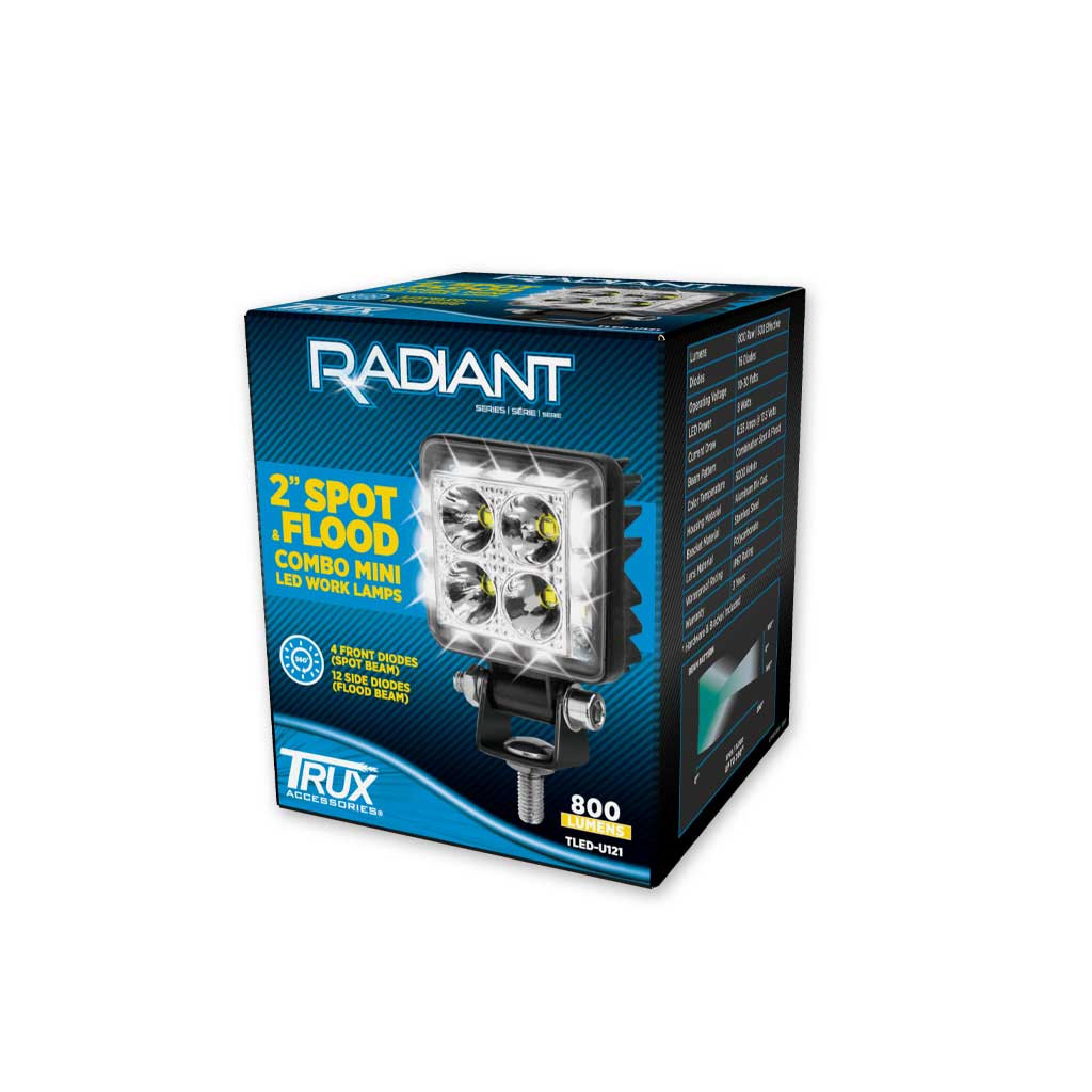 TRUX TLED-U121: 2" LED Work Lamp - Spot & Flood