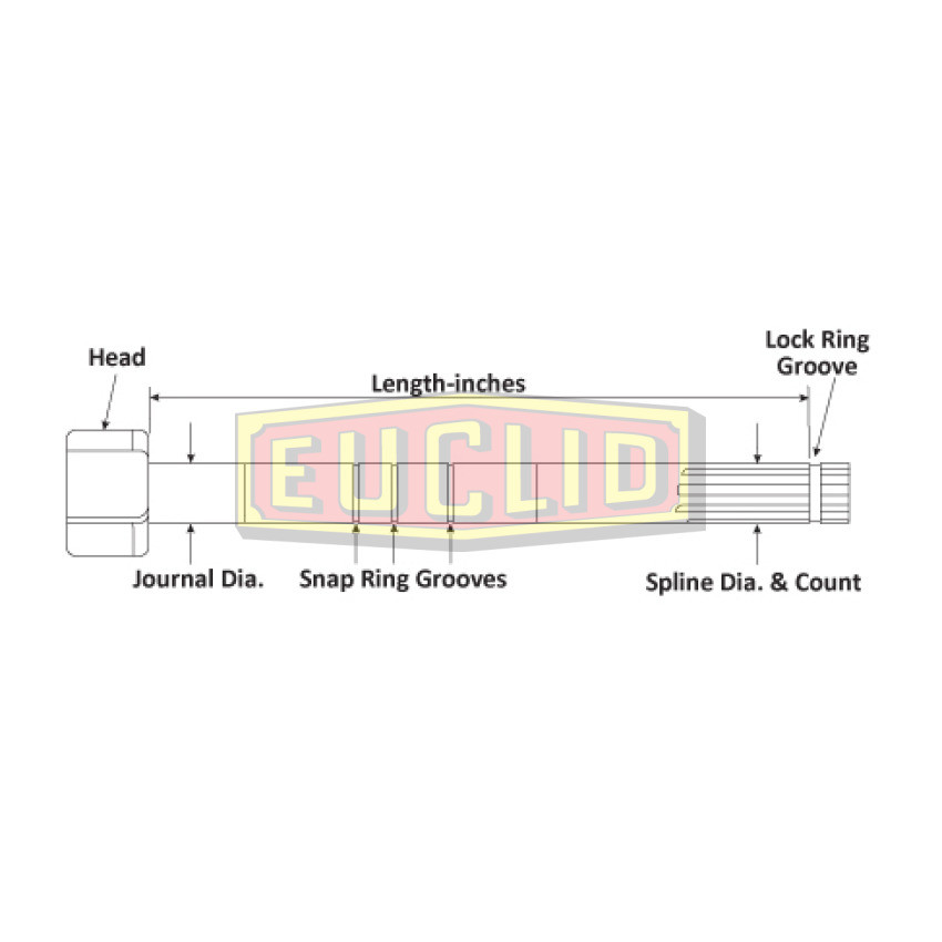 Euclid E-11866 Camshaft - LH, 16.5" Brake