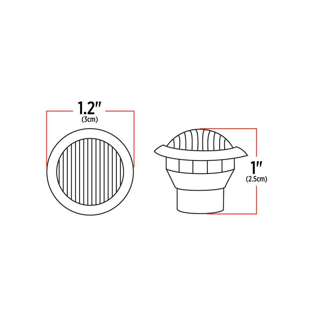 TRUX TLED-B3A: 3/4" Amber LED Light